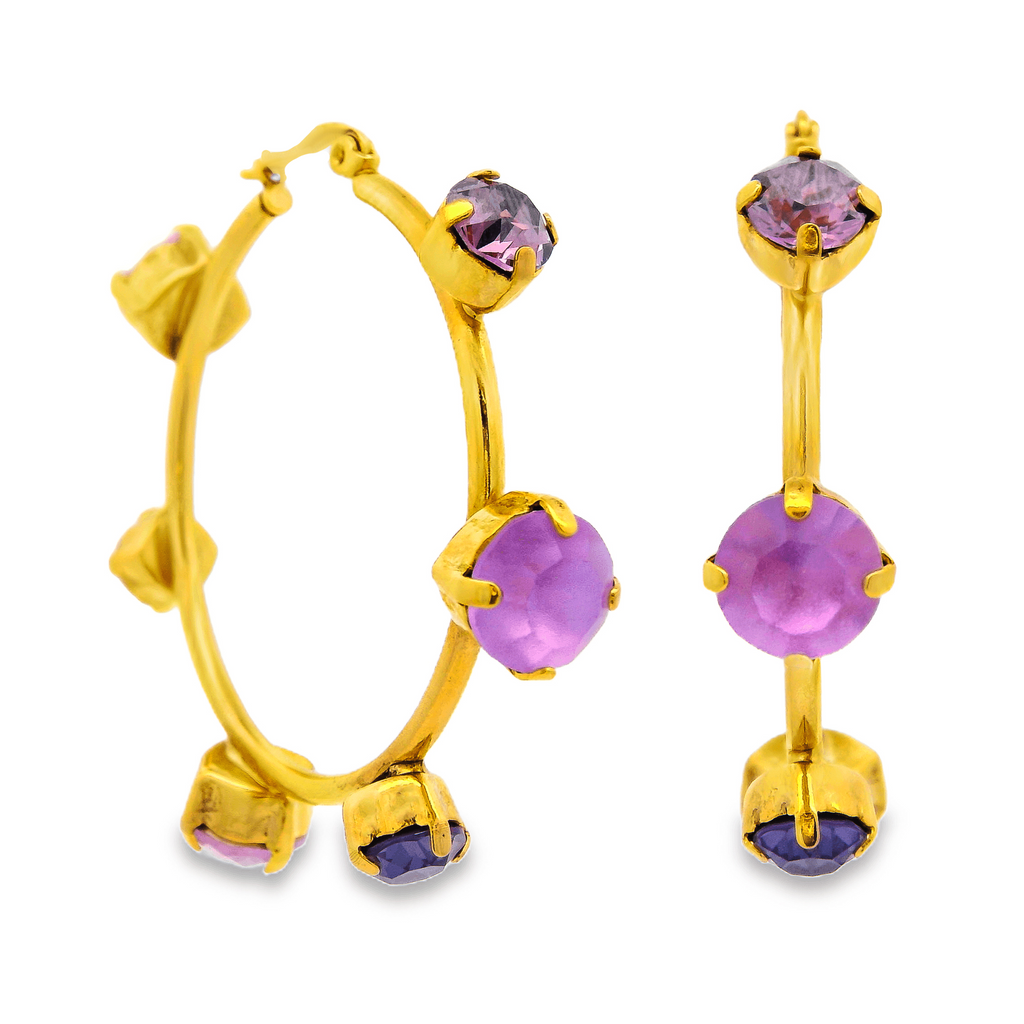 Atilia Earrings in Purple – TOVA
