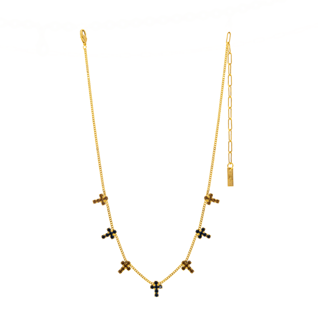 Multi Cross Necklace in Midnight Express – TOVA