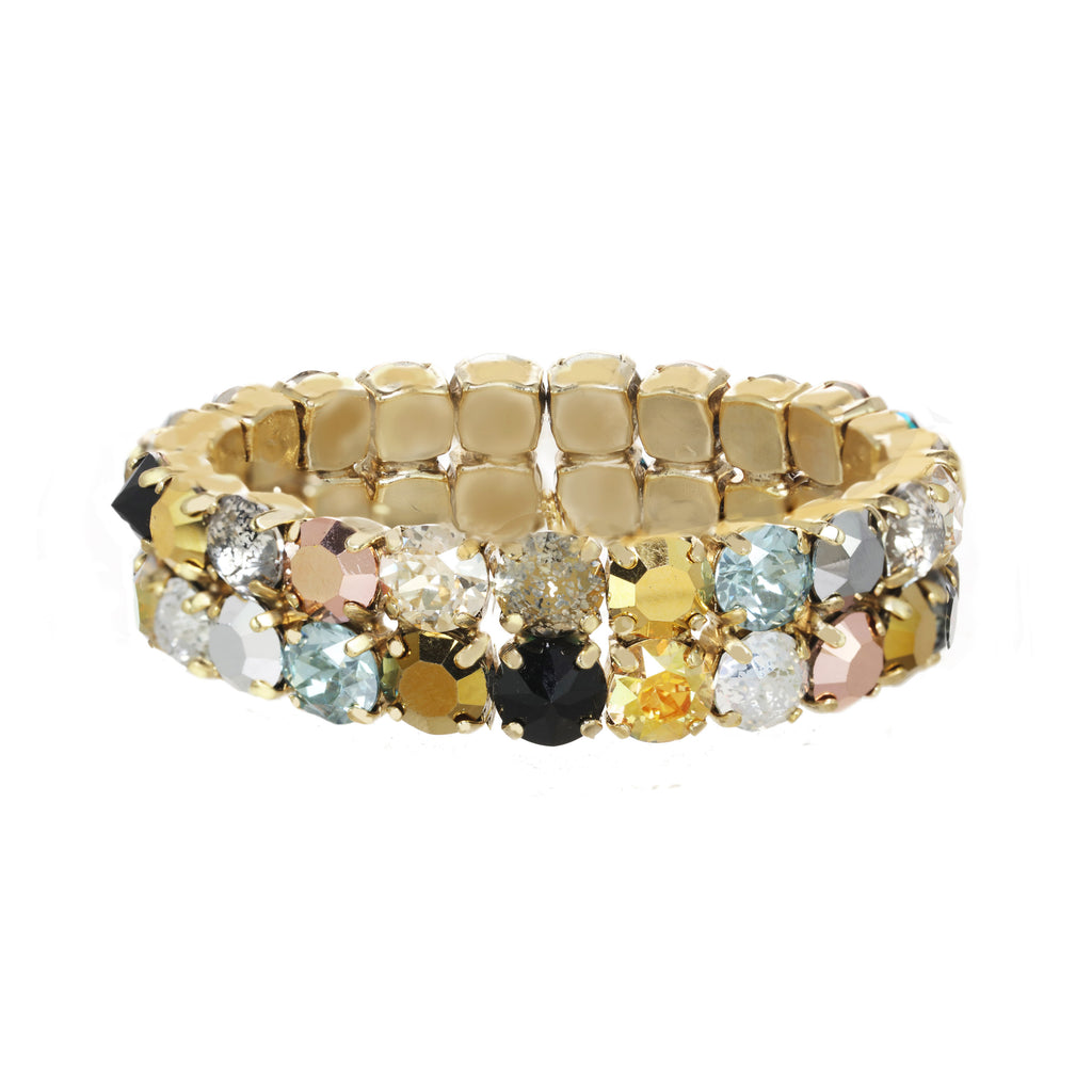 Olivia 2 Strand Stretch Bracelet in Metallics – TOVA