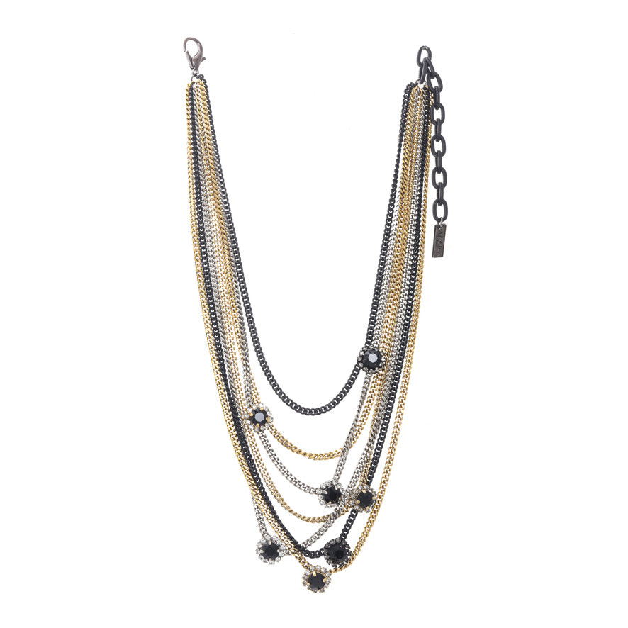 Metallic Neck Mess Necklace in Mixed Metal – TOVA